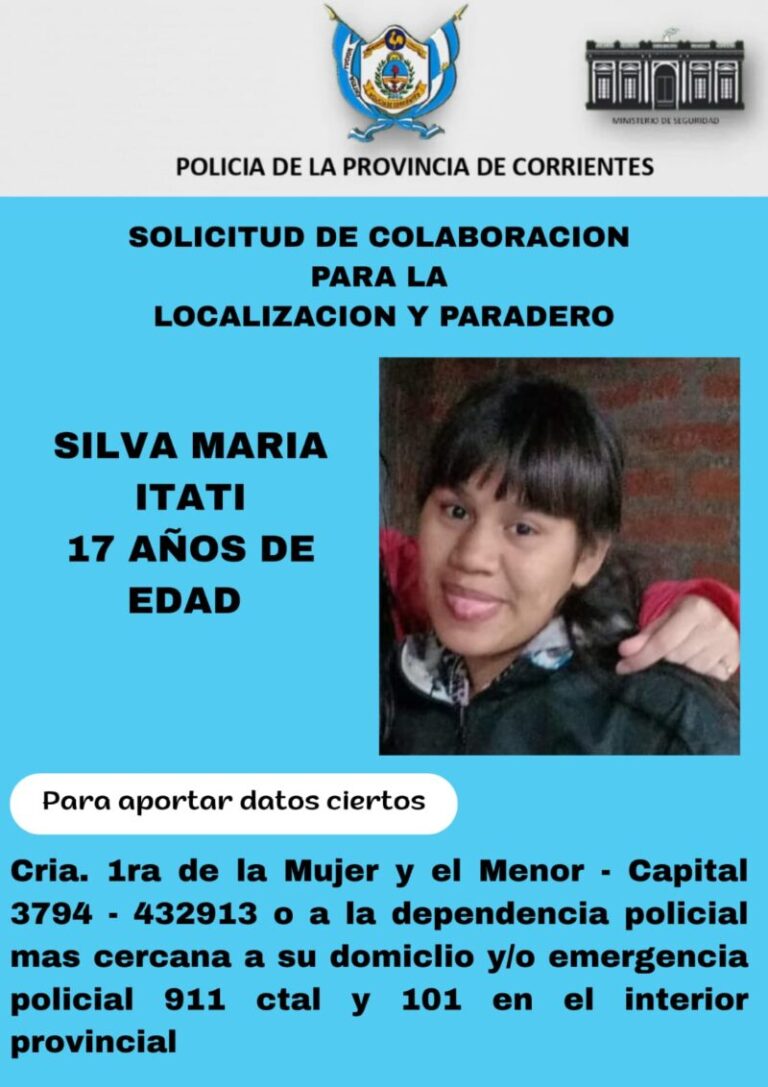 Se busca a una menor de 17 años: desapareció de un hogar de contención